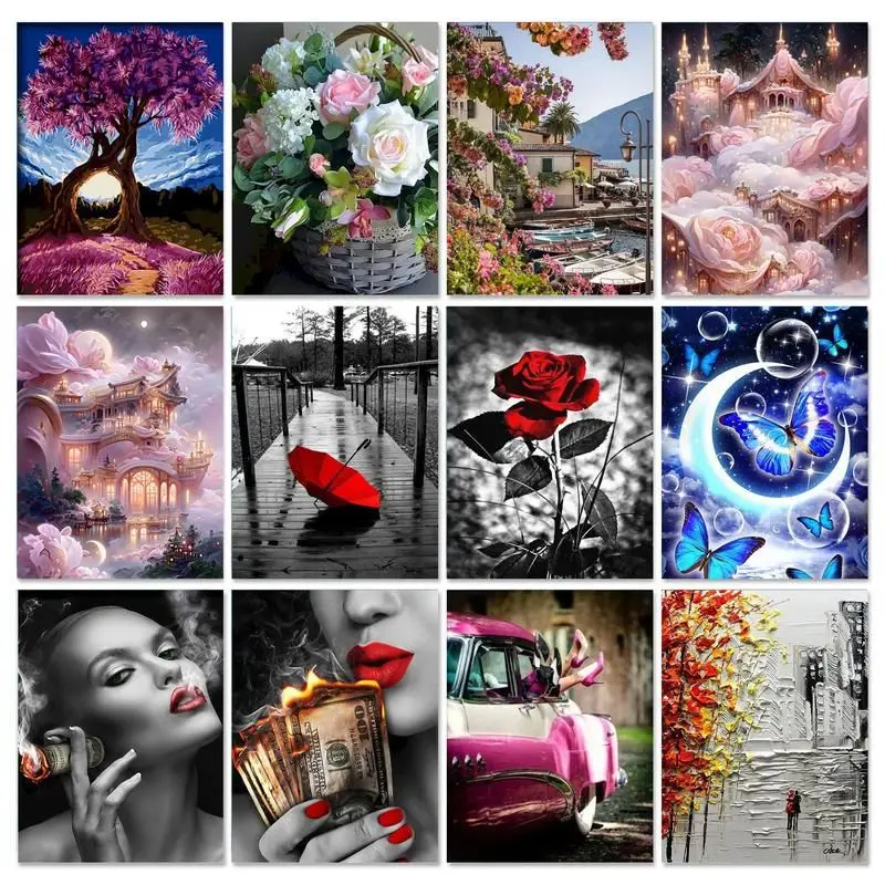 Number Oil Painting Kit | Acrylic Diy Kit | Paint Number Package - Oil ...