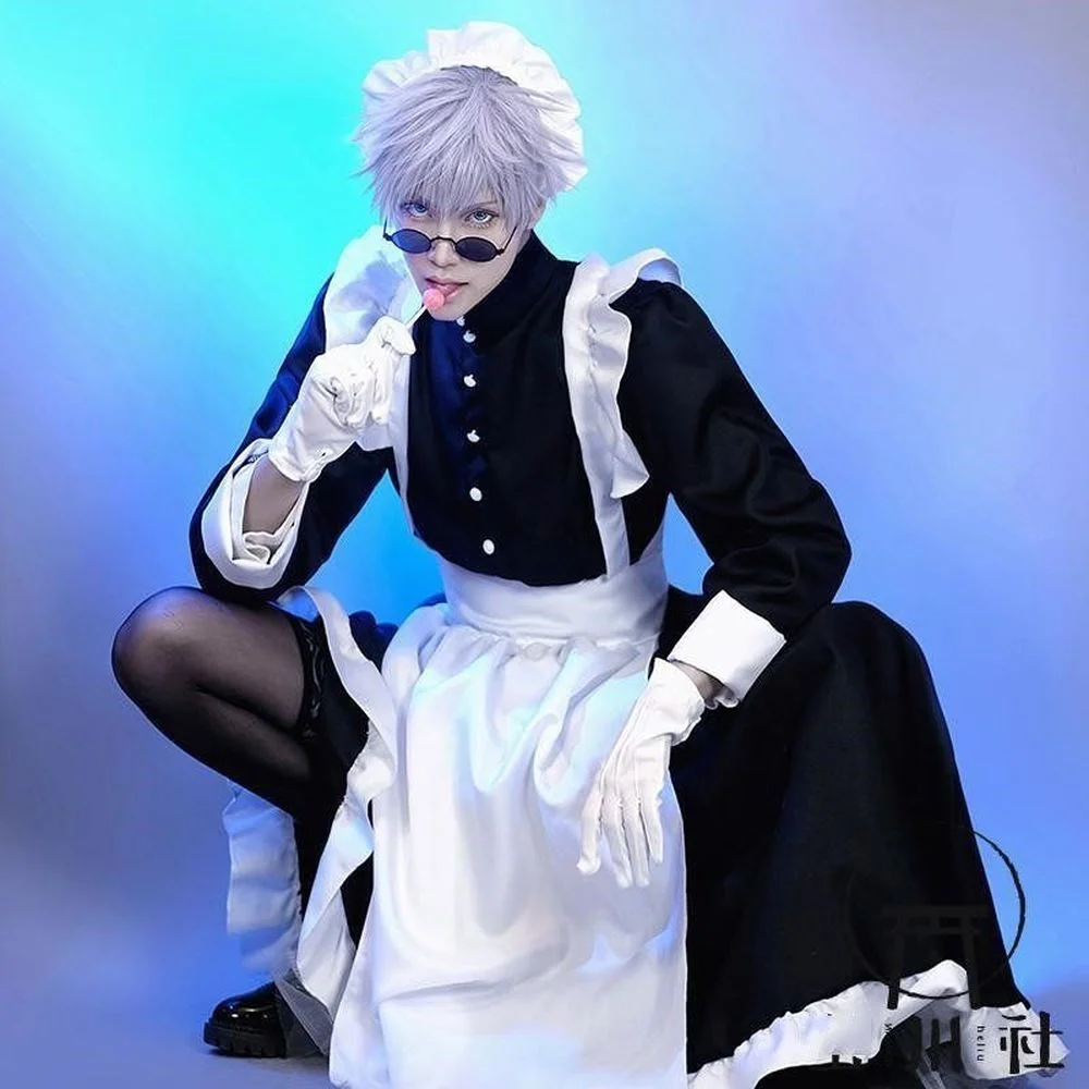 Anime Jujutsu Kaisen Gojo Satoru Men's Maid Dress Anime Cosplay ...