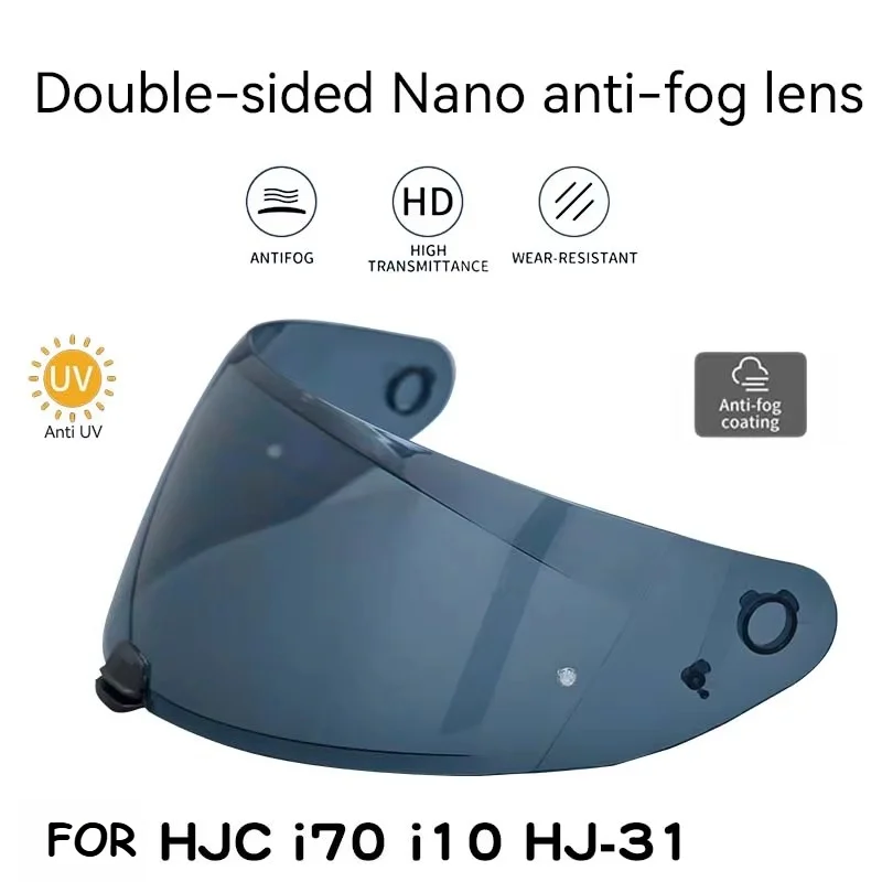 Helmet Visor for HJC i70 i10 HJ-31 Motorcycle Double-sided Nano Anti ...