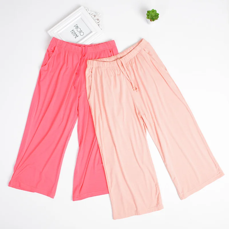 Plus Size 3XL 4XL Pajamas Women Spring Summer Three Quarter Pants ...