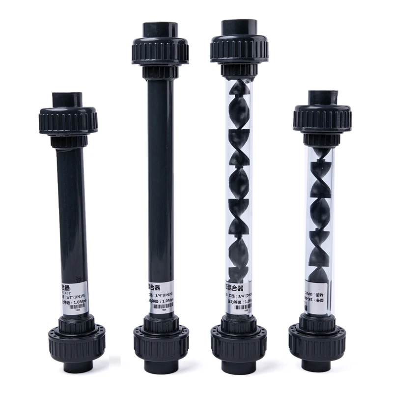 20~63mm Union Connector UPVC Helical Static Mixers Industry Anti ...