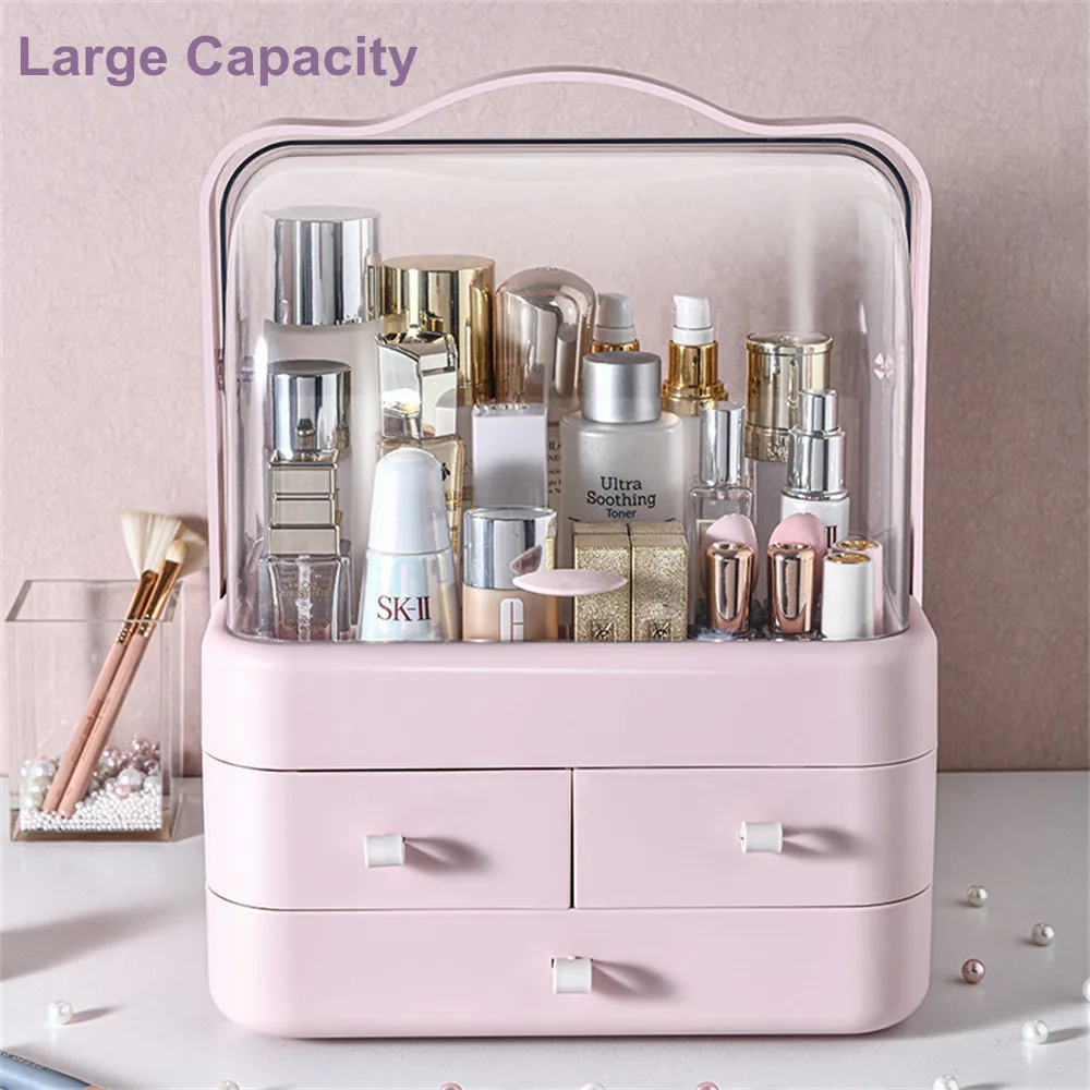 Large-Capacity-Cosmetic-Storage-Box-Portable-Dust-proof-Makeup ...