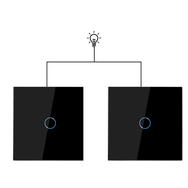 Bingoelec 1 Gang Intermediate Lépcsőkapcsoló Eu Master Slave Light Switch Fehér Szürke Kristály ...