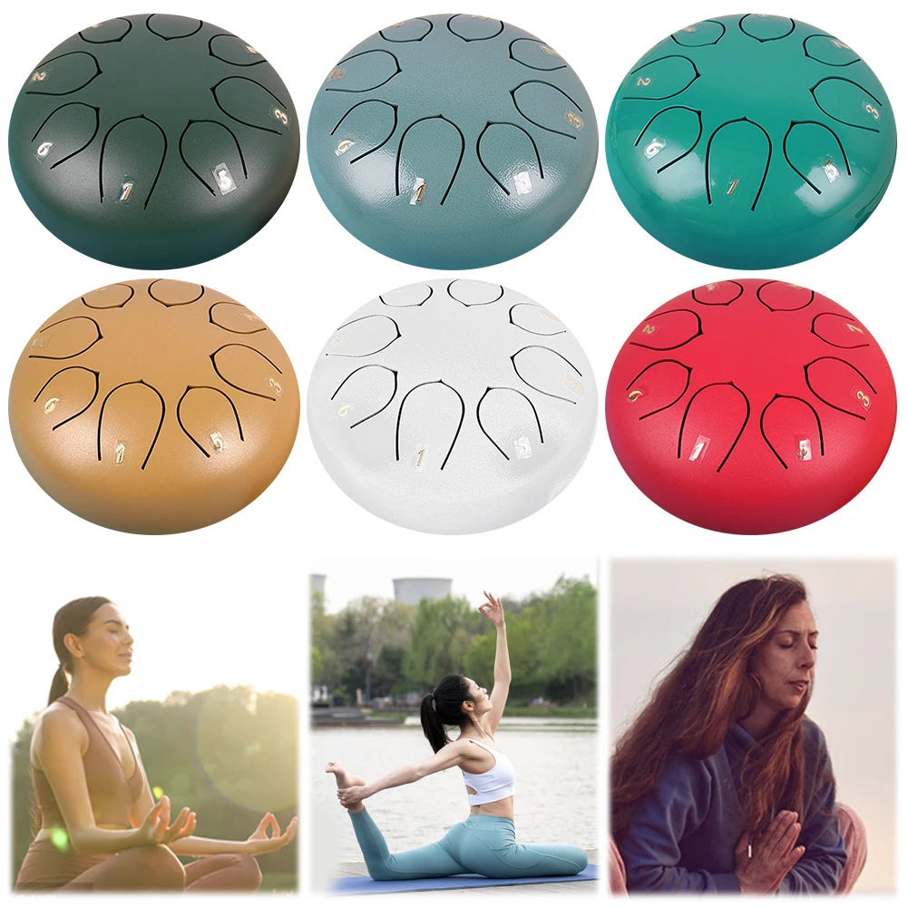6-Inch-8-Notes-Steel-Tongue-Drum-Percussion-Instruments-Sound-Healing ...