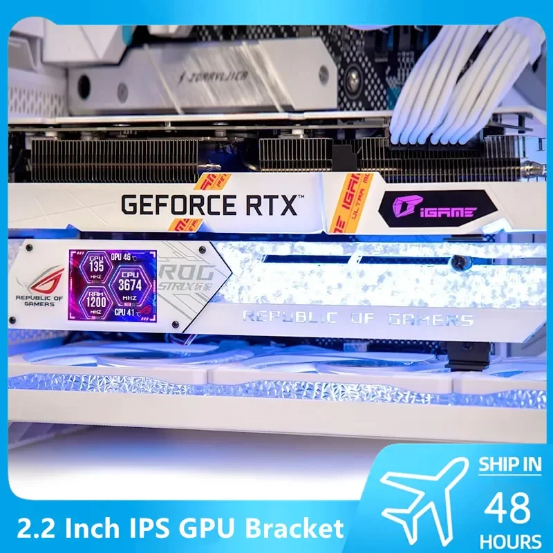 RGB-GPU-Bracket-3090-4090-VGA-Holder-2-2-Inch-IPS-LCD-Display ...