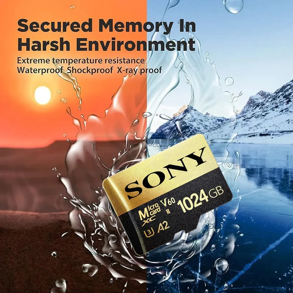 SONY Micro SD карта памяти, 128 ГБ, 64 ГБ, 256 ГБ, 512 ГБ, 1 ТБ ...