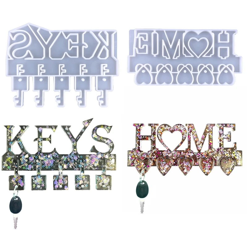 Wall-Hanging-Key-Storage-Casting-Resin-Mold-Key-Rack-for-Entryway ...