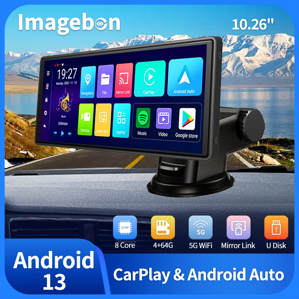 10-26-Inch-Android-13-Video-Recorder-Wireless-CarPlay-Android-Auto-Dash ...