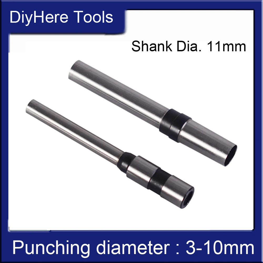 11mm Dia Straight Shank Hollow Paper Drill Bit 3~10mm Punch Dies for ...