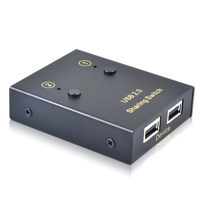 2-Ports-Auto-USB-2-0-Sharing-Switch-Hub-PC-Share-2-USB-devices-USB ...