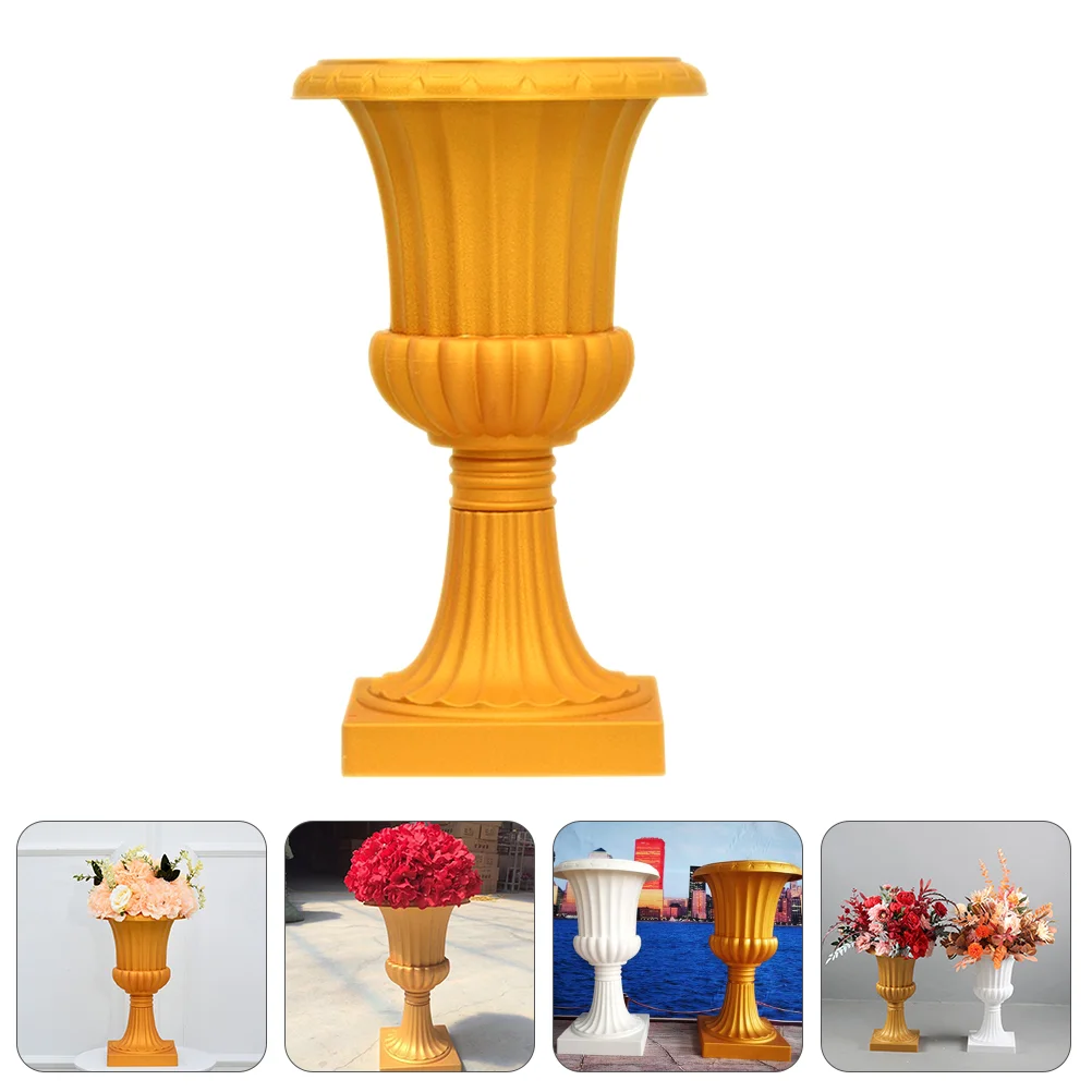 1Pc Decorative Retro Flowerpot Roman Column Flower Pot Garden Porch ...