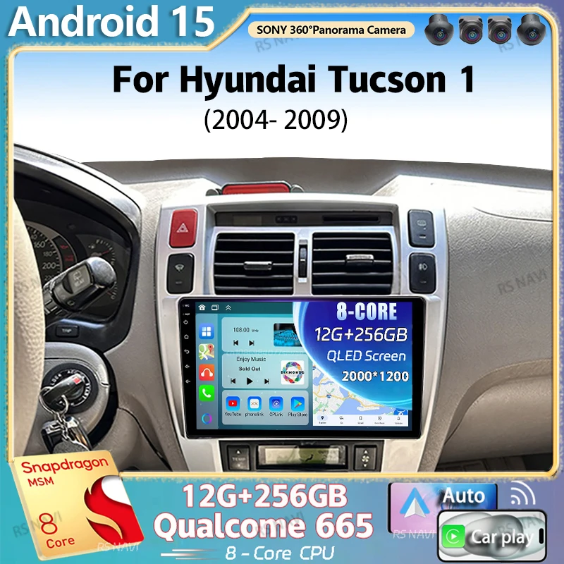 Android 15 For Hyundai Tucson 1 2004 - 2009 LHD 2K QLED Android Car ...