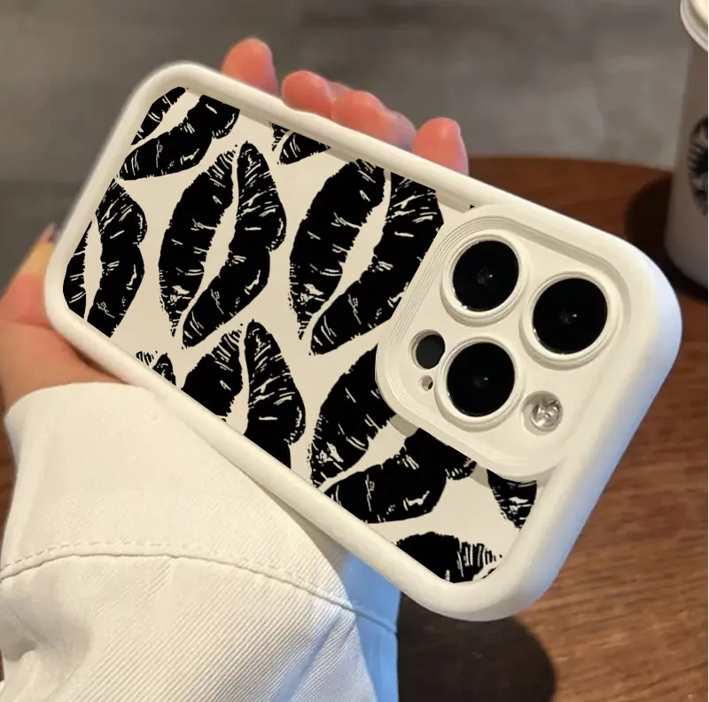 Lips Kiss Design Protective Phone Case for Motorola E40 (S13174)