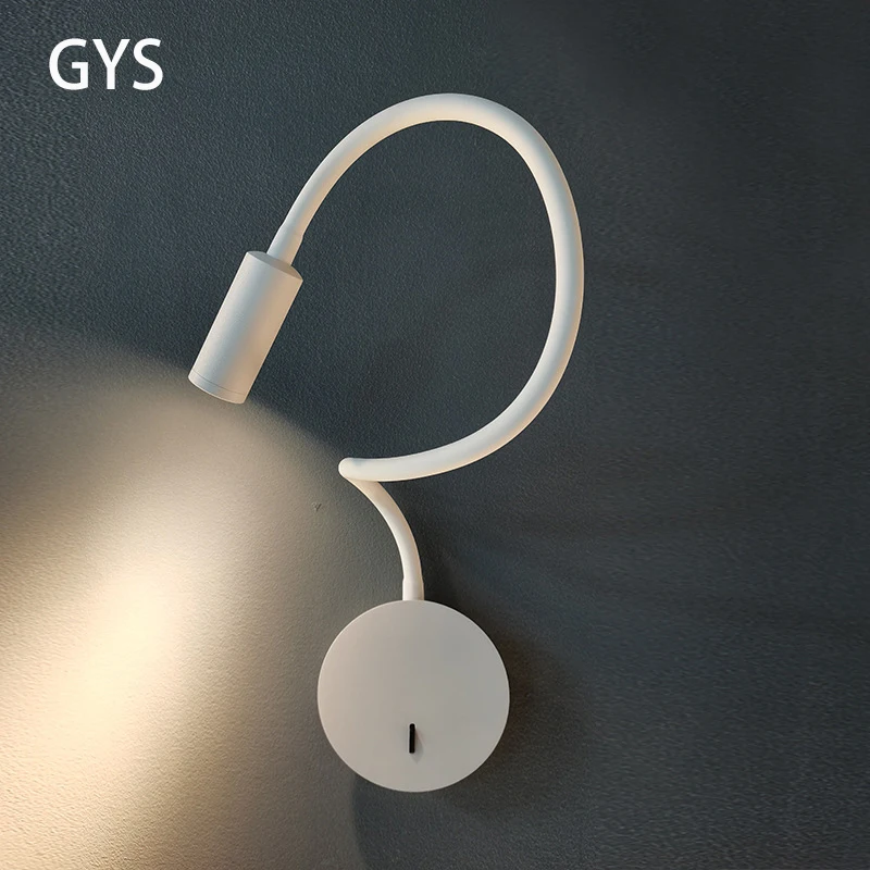 GYS-Led-Wall-Lamp-Bedside-Reading-Light-3W-Spot-Light-On-Off-Switch ...