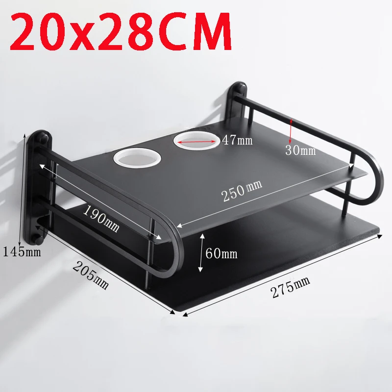 Wall-Mounted-Wireless-Wifi-Router-Shelf-White-Black-Storage-Box-Router ...