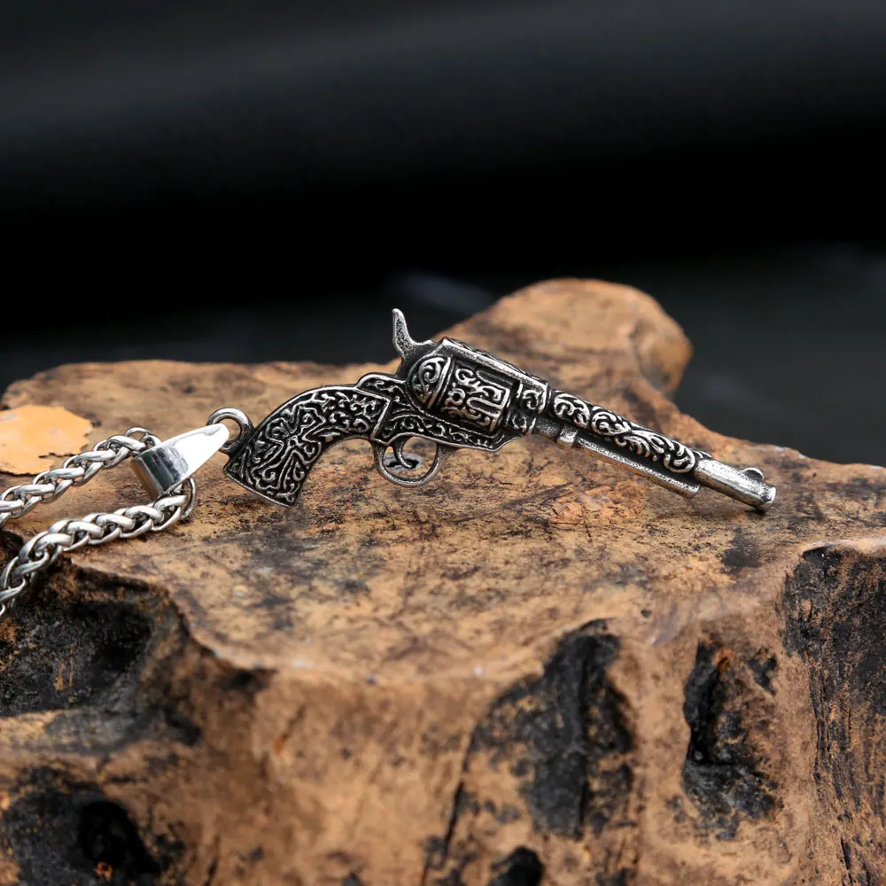 Vintage-Gothic-Revolver-Gun-Hangers-Kettingen-Rvs-Ketting-Punk-Hip-Hop ...