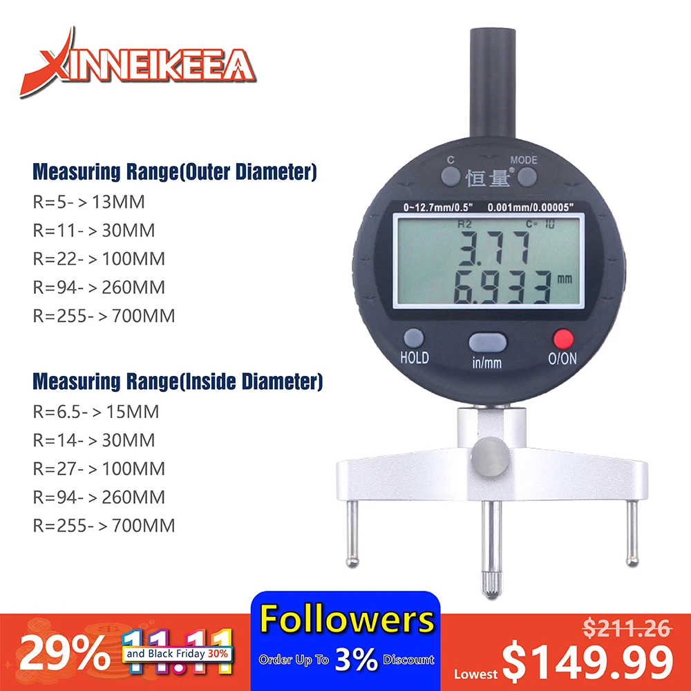 Digital-Display-Radius-Gauge-Electronic-Diameter-Measuring-Instrument ...