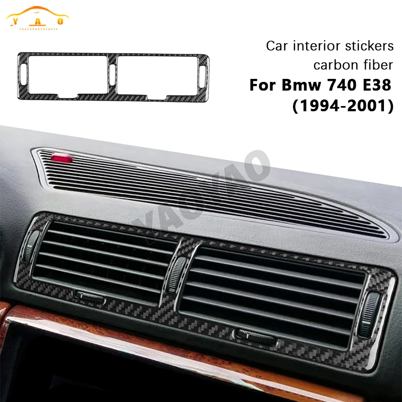 Center-Console-Dashboard-Air-Outlet-Trim-Cover-Real-Carbon-Fiber ...