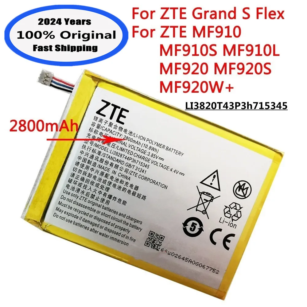 LI3820T43P3h715345-Original-Battery-For-ZTE-Grand-S-Flex-MF910-MF910S ...