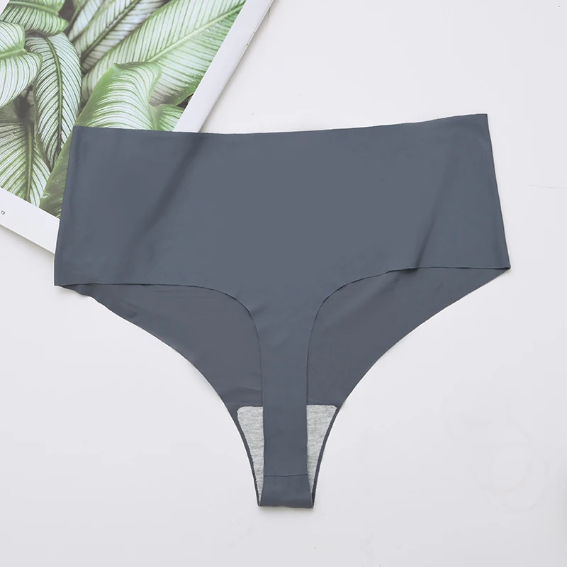 Bragas de tiro alto sin costuras para mujer, ropa interior de seda ...