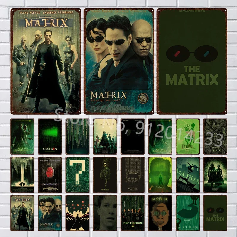 Vintage-The-Matrix-Metal-Tin-Sign-Poster-Classic-Movie-Wall-Plaque-for ...