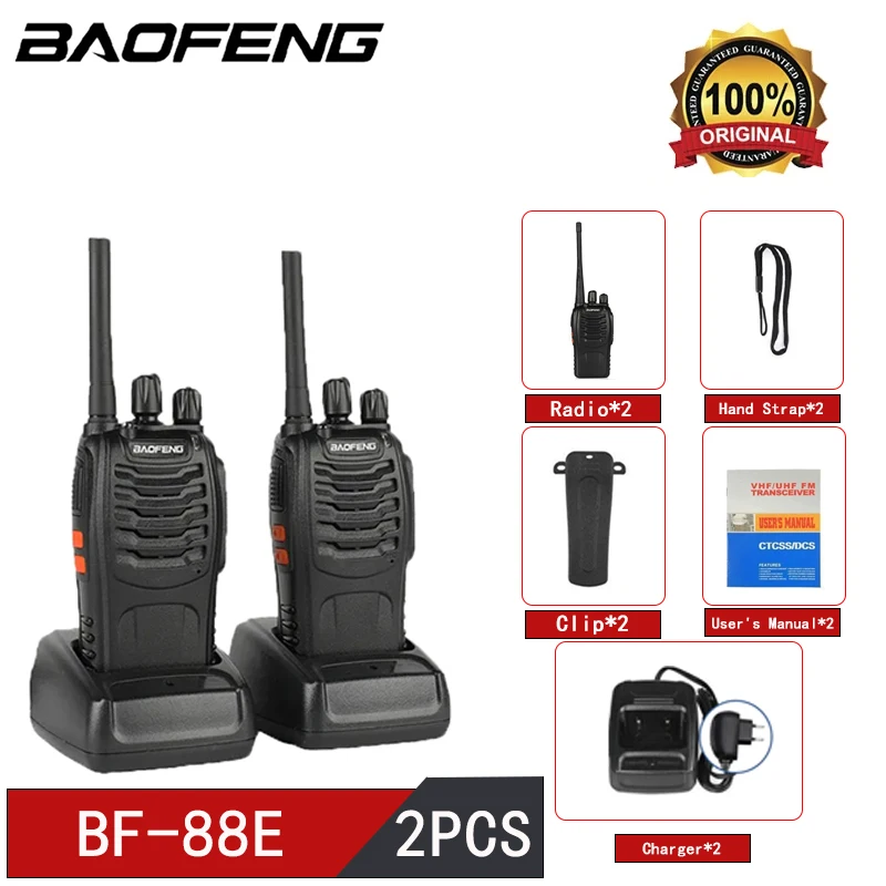 2Pcs-Pack-Baofeng-BF-88E-Walkie-Talkie-PMR-Handheld-Intercom ...