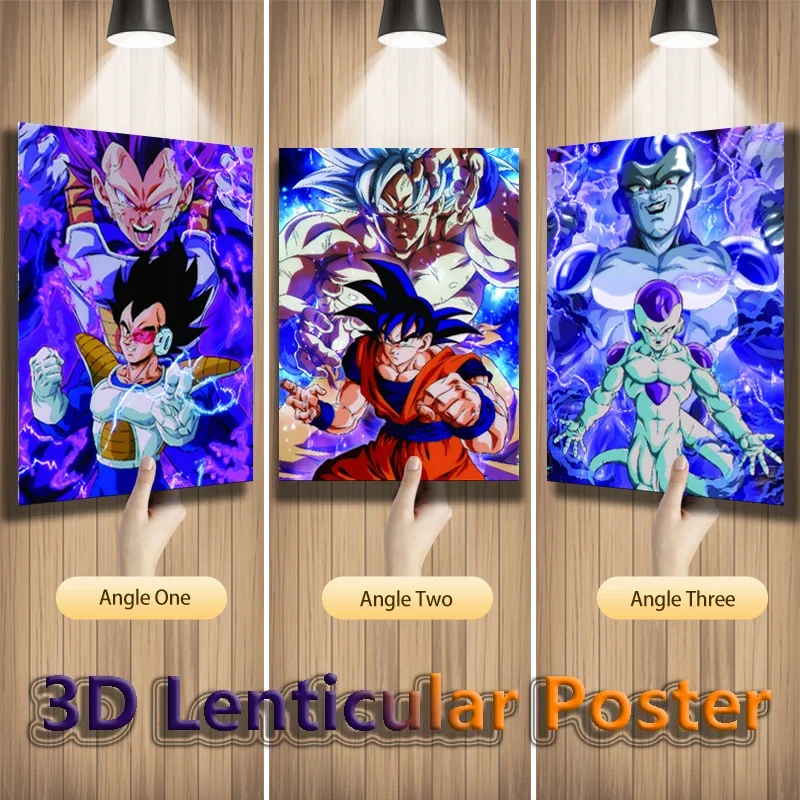 Dragon-Ball-Goku-Vegeta-Frieza-3D-Lenticular-Poster-Wall-Poster-Anime ...