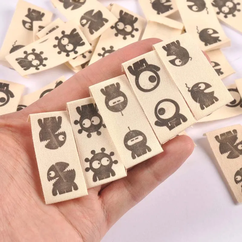Mixed-Cartoon-50pcs-Handmade-Woven-Label-For-Clothing-Care-Labels ...