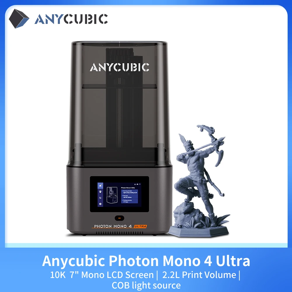 ANYCUBIC Photon Mono 4 Ultra 3D Printer 10K 7'' high-definition screen ...