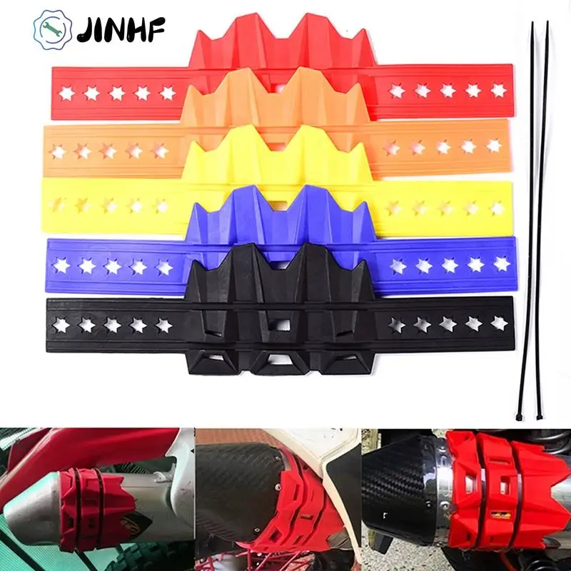 New-Motorcycle-Silencer-Round-Oval-Moto-Exhaust-Muffler-Protector-Cover ...