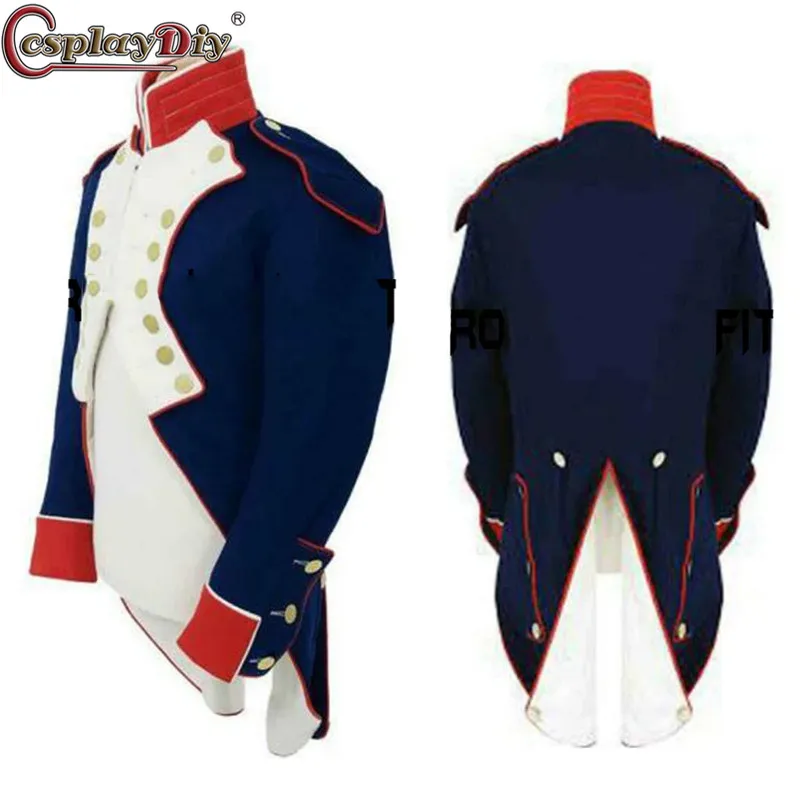 Cosplaydiy-New-Blue-British-Napoleonic-Uniform-reproduction-Jacket-Men ...