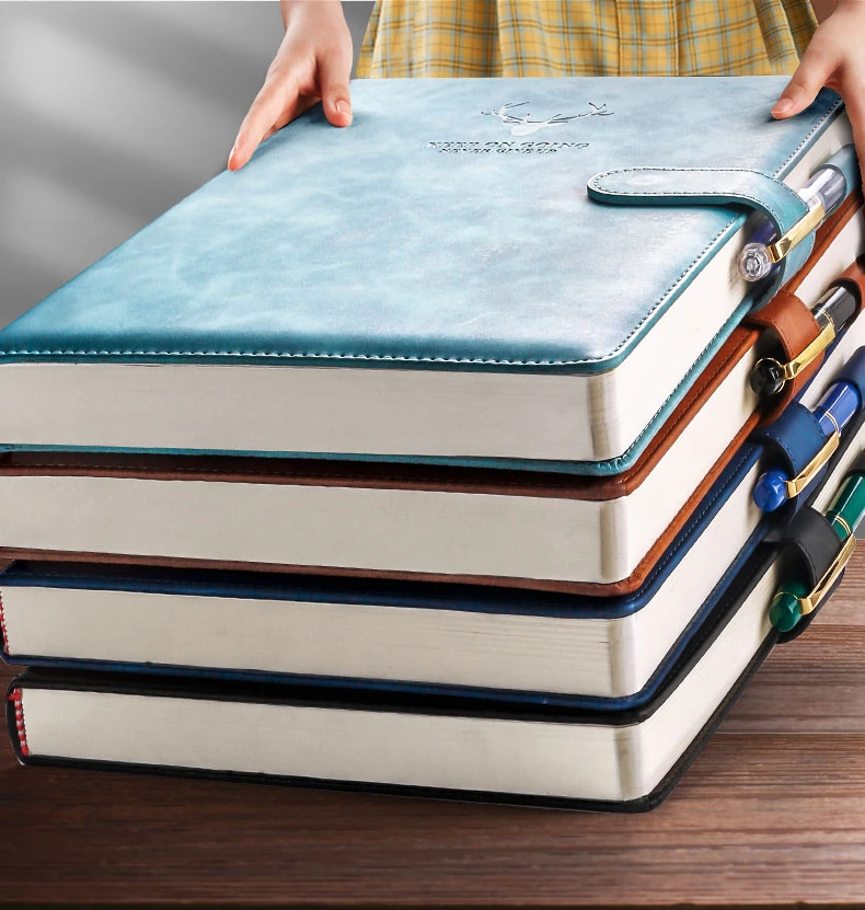 A4 Notebook Ultra-thick Thickened Notepad Business Soft Leather Work ...