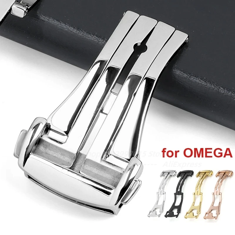16mm 18mm 20mm Stainless Steel Watch Buckle for Omega Leather Rubber ...