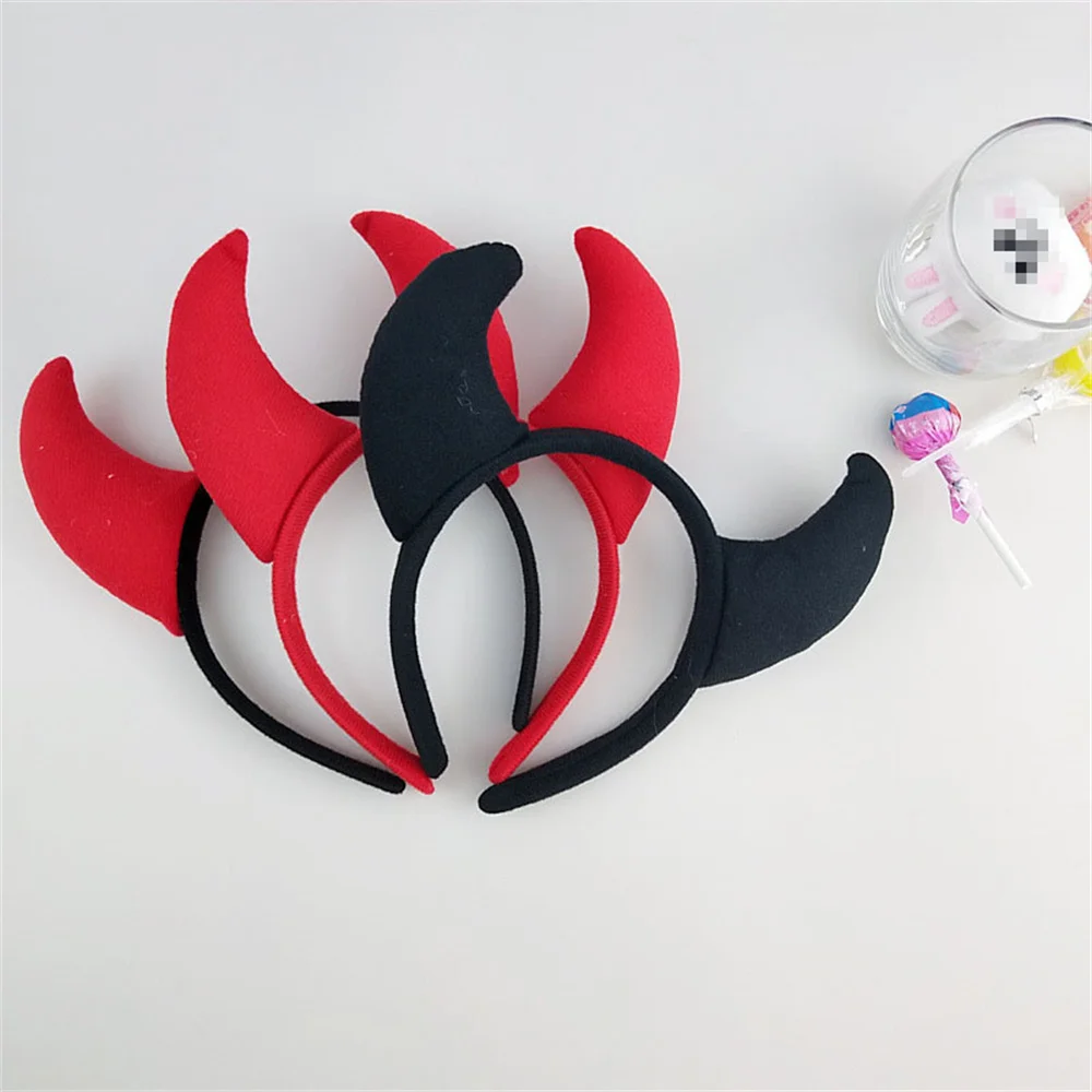 Diademas con orejas de diablo para niños, adornos para el pelo de ...
