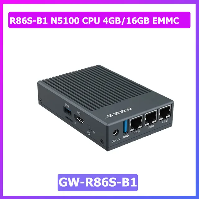 R86S 10-gigabit router optical port N5105 N5105 N6005 mini host multi ...