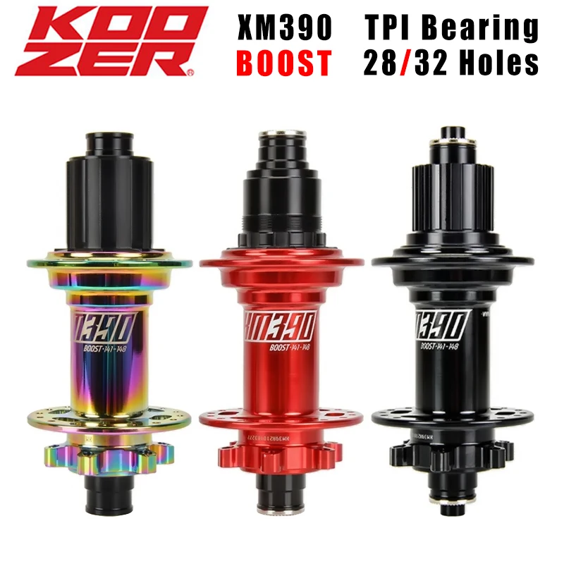 KOOZER-XM390-MTB-Hub-28H-32H-6-pernos-freno-de-disco-BOOST-Hub-QR-THRU ...