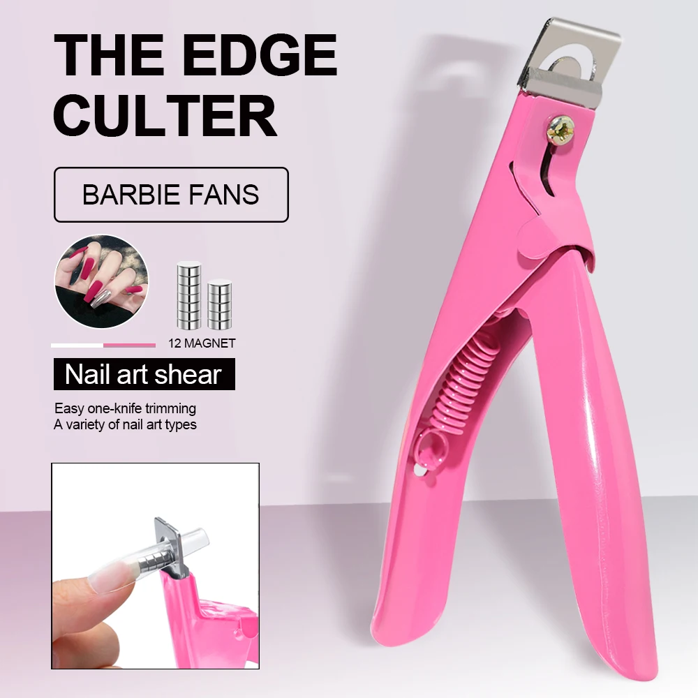 Acrylic Nail Cutter Stainless Steel Clipper Scissors U Word False Tips ...