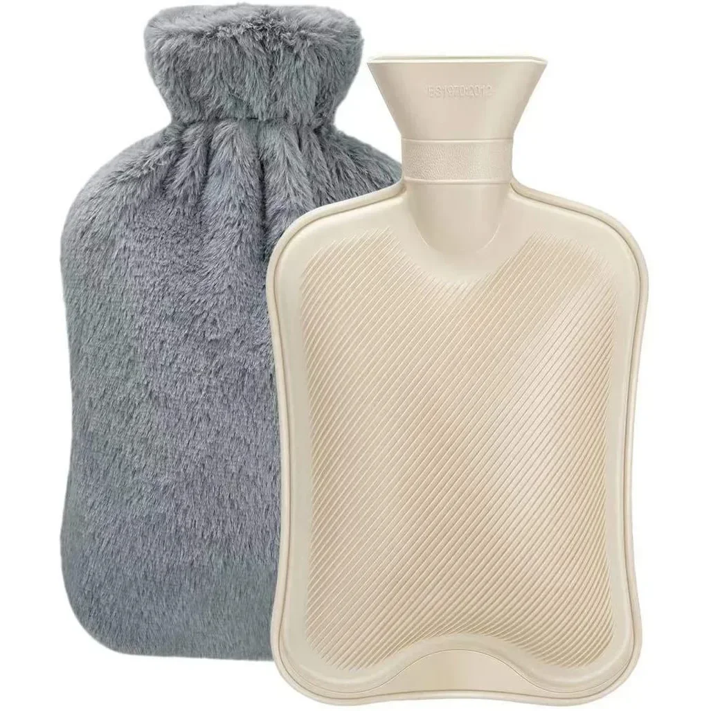 2000ml Winter Hot Water Bag Hot Water Bottle with Cover Natural Rubber ...