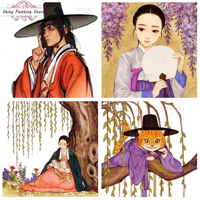 Traditional Hanbok Painting