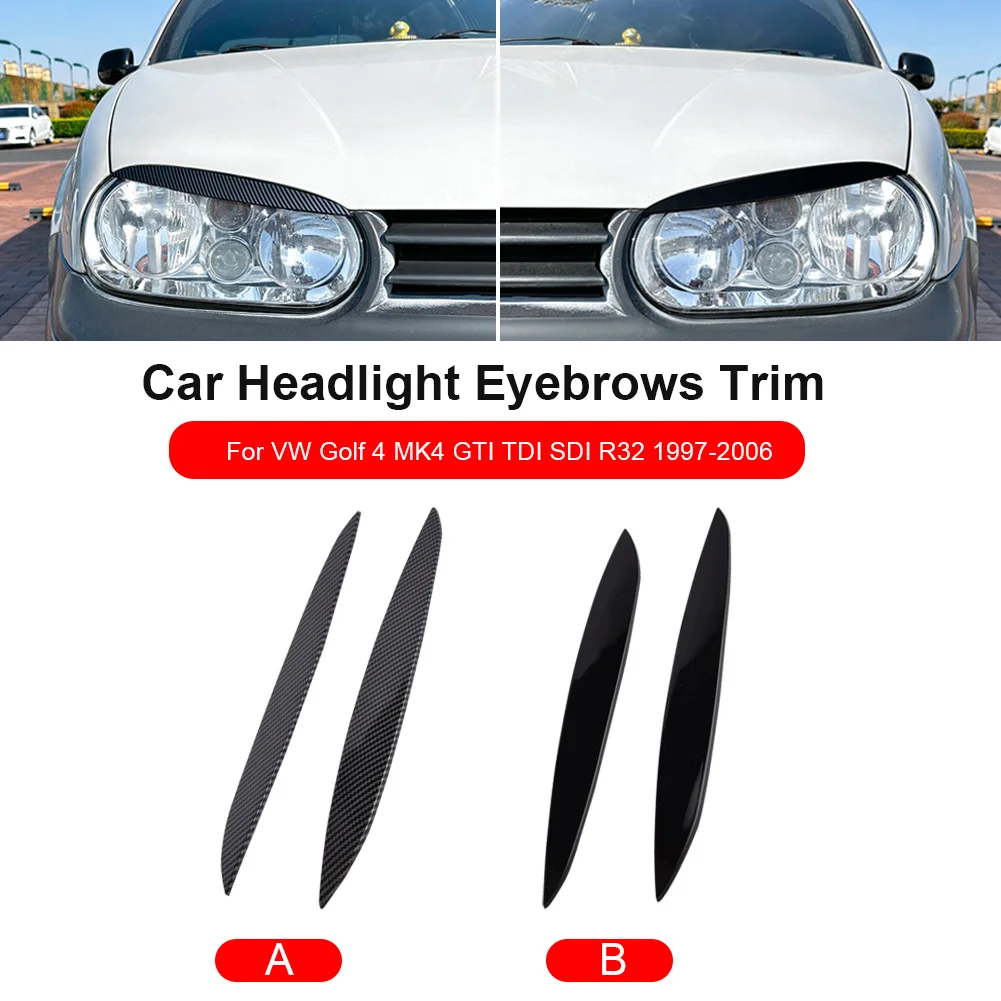 For-VW-Golf-4-MK4-GTI-TDI-SDI-R32-1997-2006-Car-Headlight-Eyebrows ...