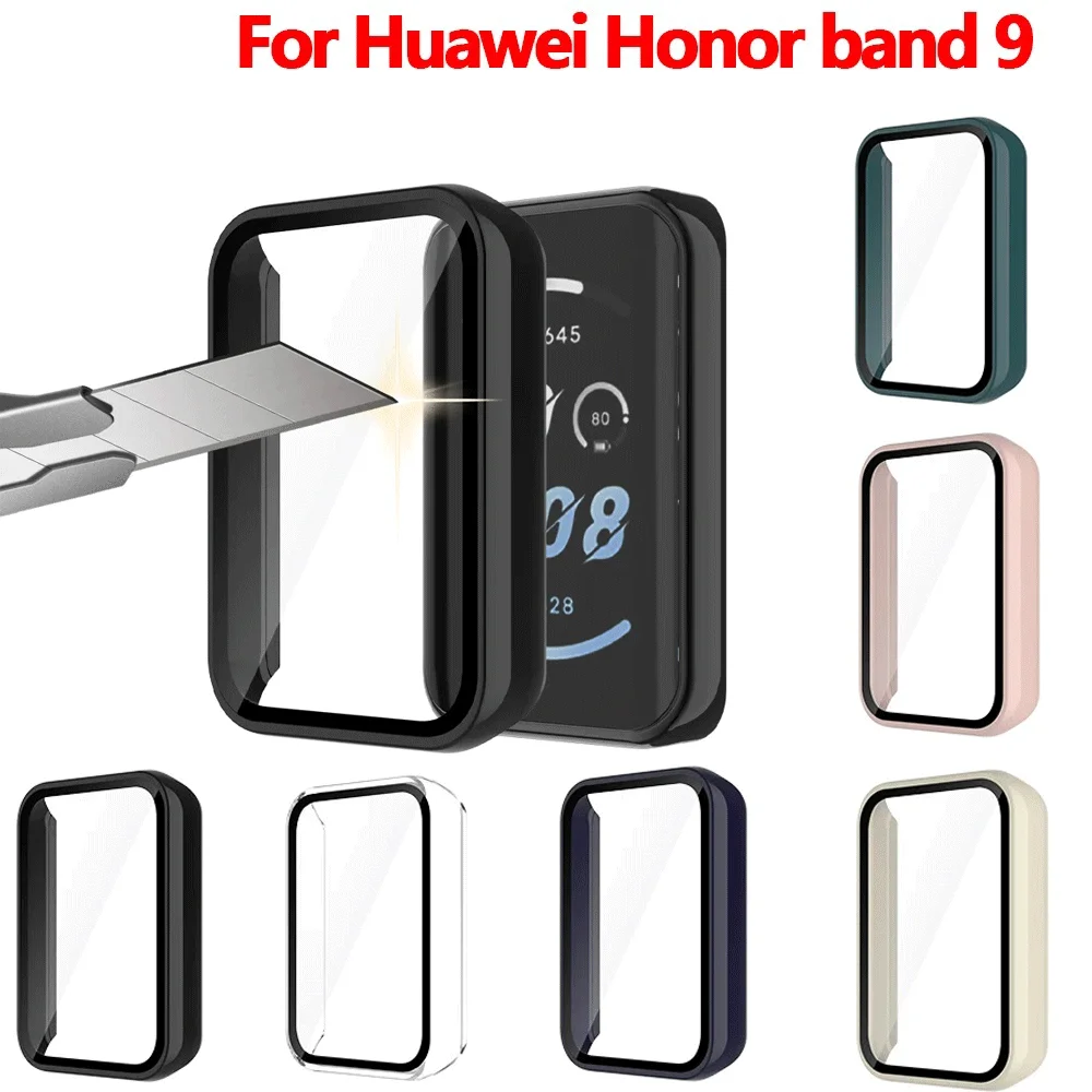 Glass+case for Honor Band 9 Smart Watch,All-Around Screen Protector ...