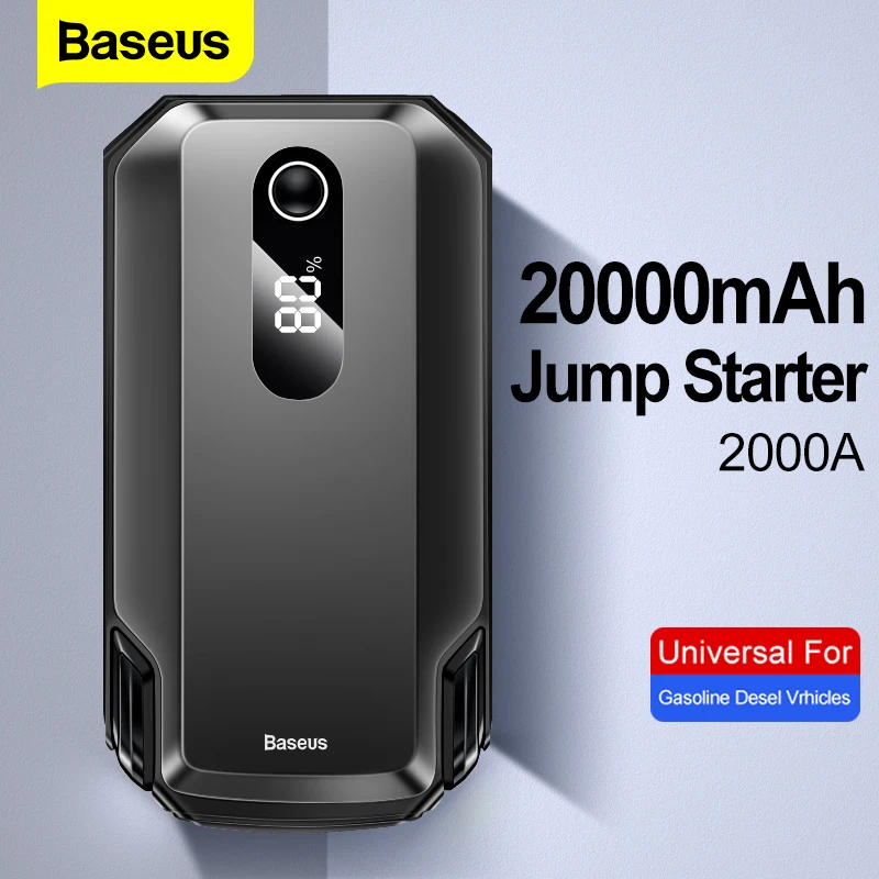 Baseus Car Jump Starter Power Bank 20000mah Portable Car Booster ...