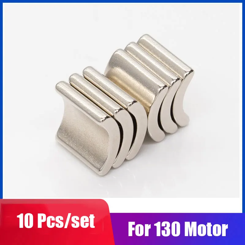 10-Pcs-Bent-Neodymium-Magnet-For-130-Motor-NdFeB-silver-magnet ...