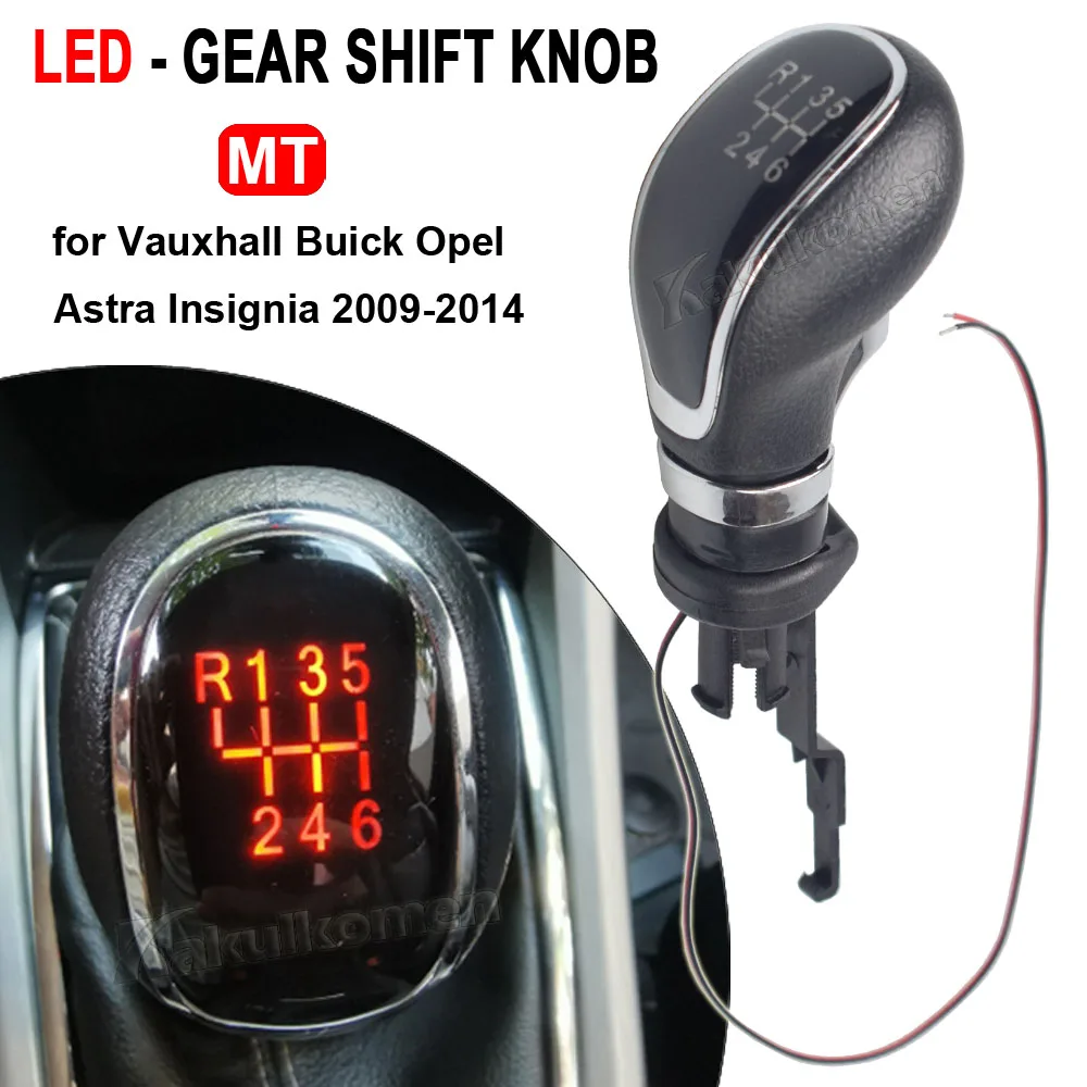 5&6 Speed Led Gear Shift Knob Car Manual Shifter Lever Stick Head ...