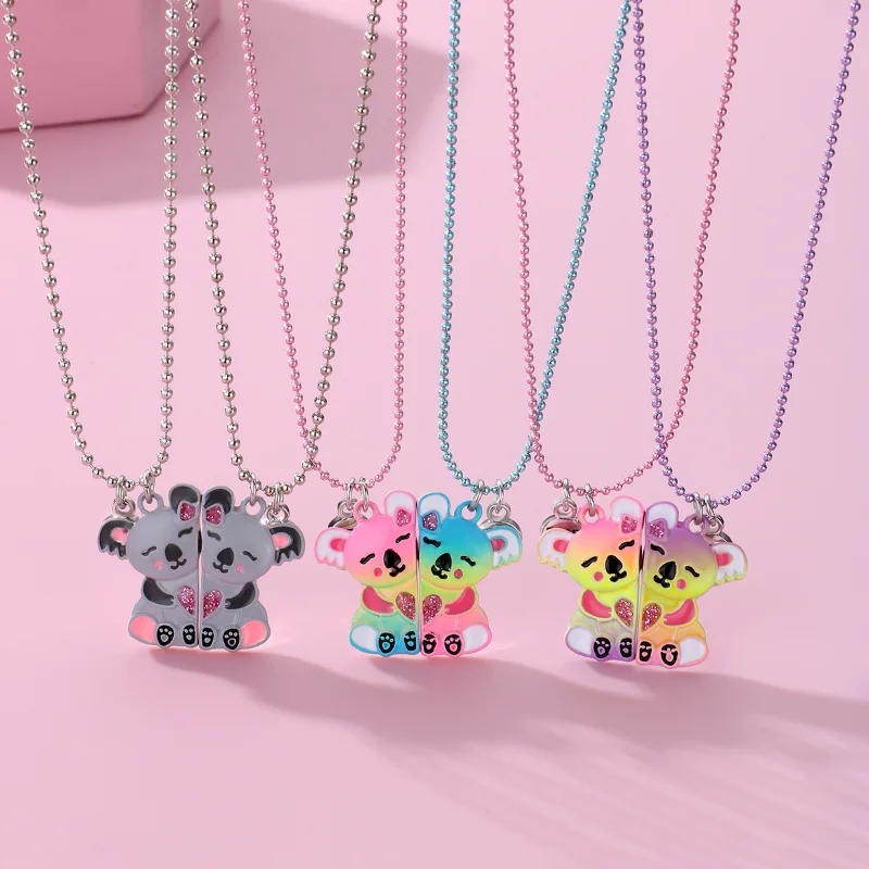 Luoluo-baby-2Pcs-Set-Cute-Magnetic-Koala-Bear-Pendant-Best-Friend-BFF ...