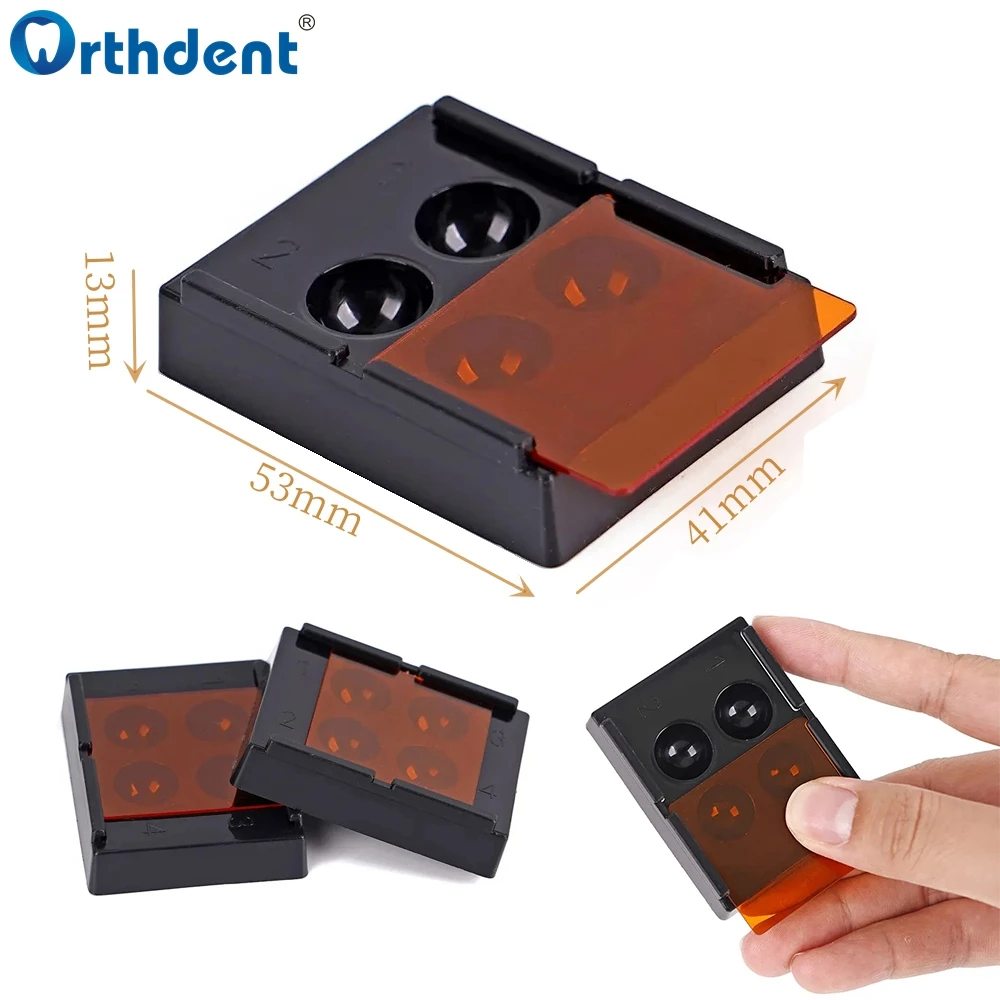 4-Holes-Dental-Shading-Light-Box-Composite-Resin-Mixing-Well-Light-proof-Storage-Hading-Color ...