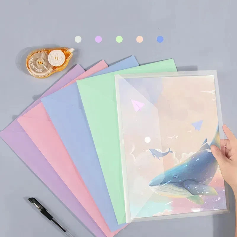 A4-Transparent-Snap-File-Bag-Student-Stationery-Test-Paper-Bag-Plastic ...