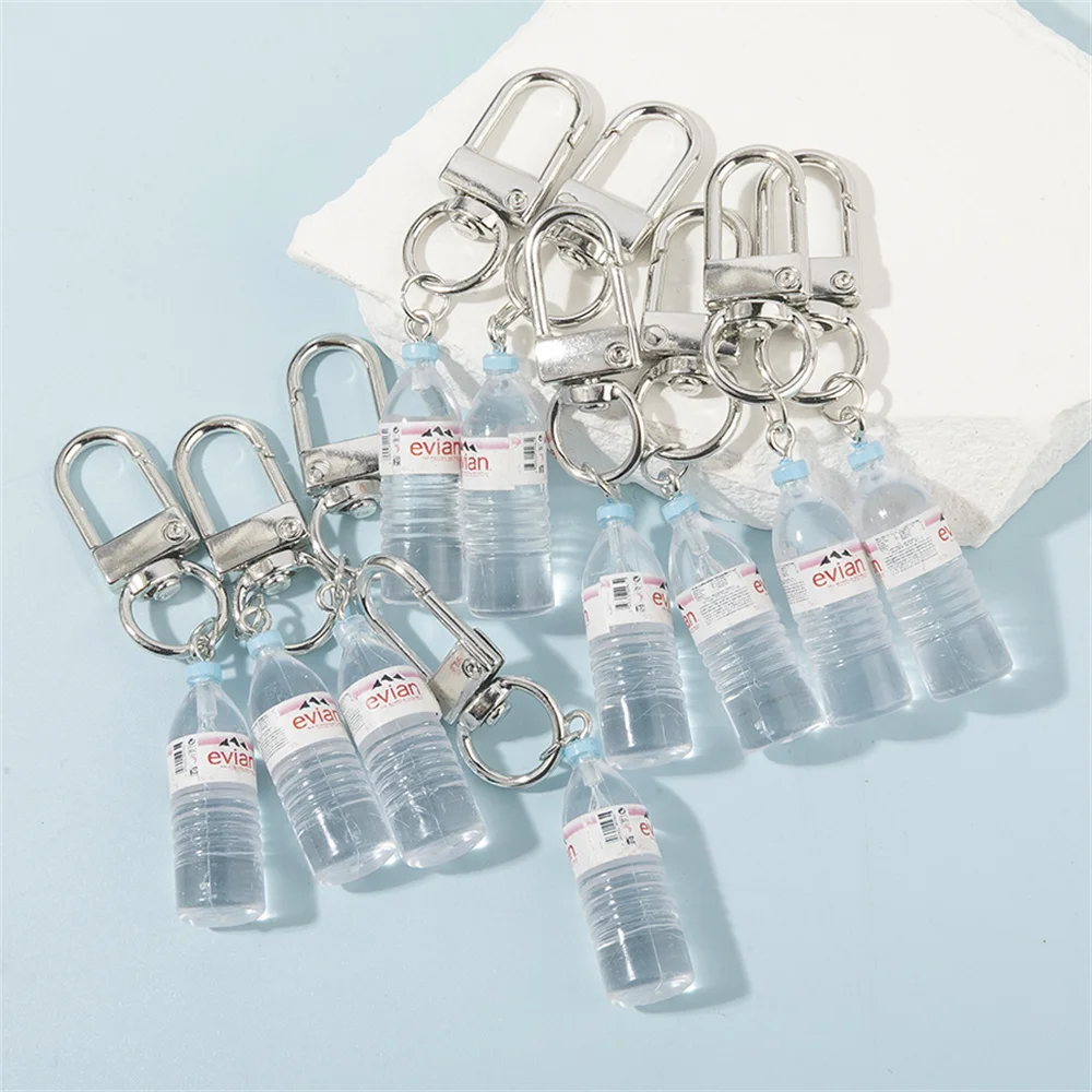 10pcs Trendy Simulated Mineral Water Bottle Keychain Key Chains Key ...