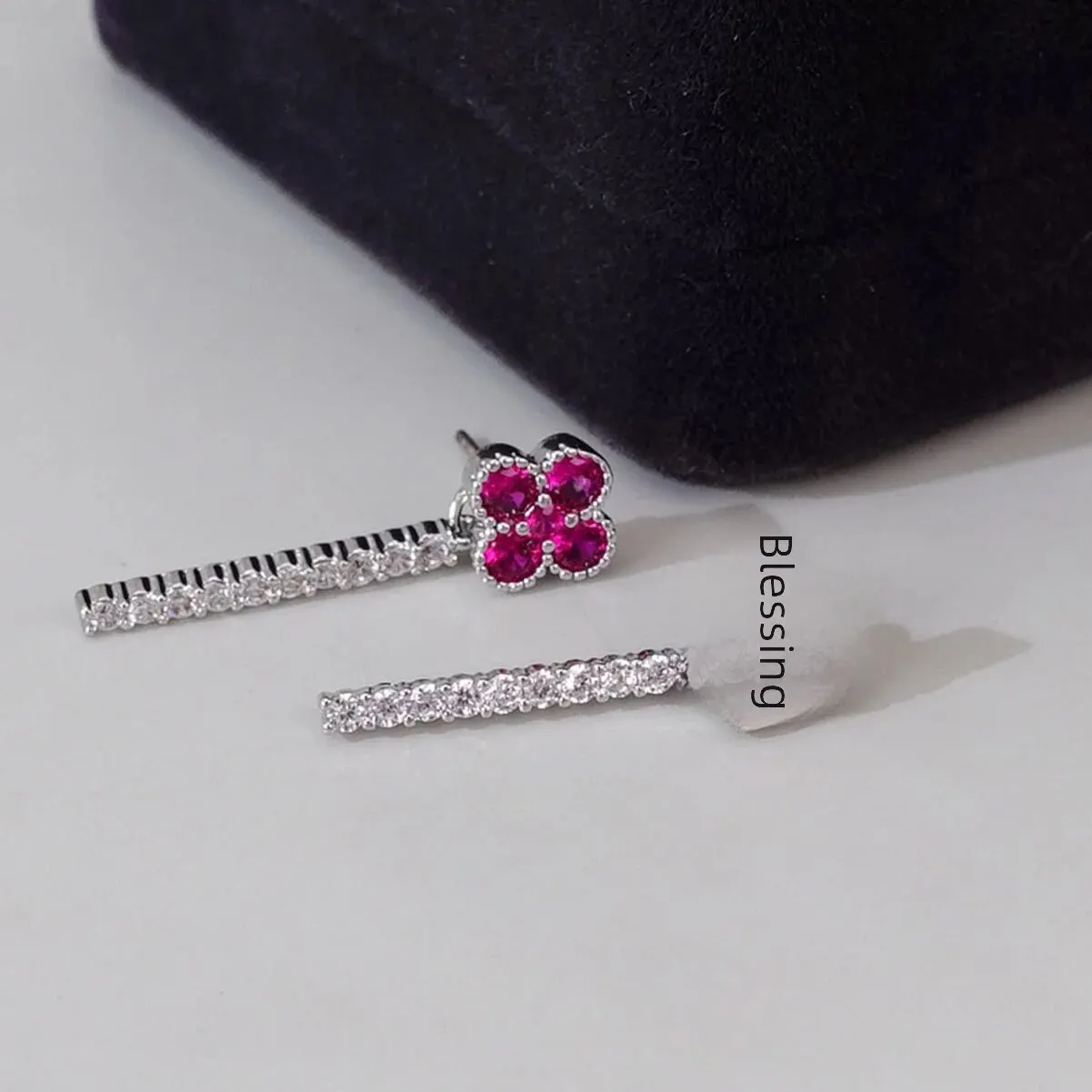 Elegant-Four-leaf-Clover-Flower-Earrings-Diamonds-High-end-Feelniche ...