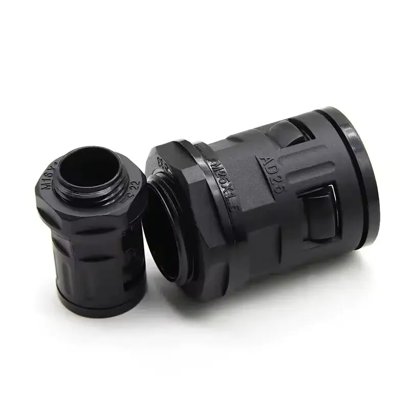 Nylon Plastic Flexible Conduit Fitting For Plastic Bellows, Nylon ...